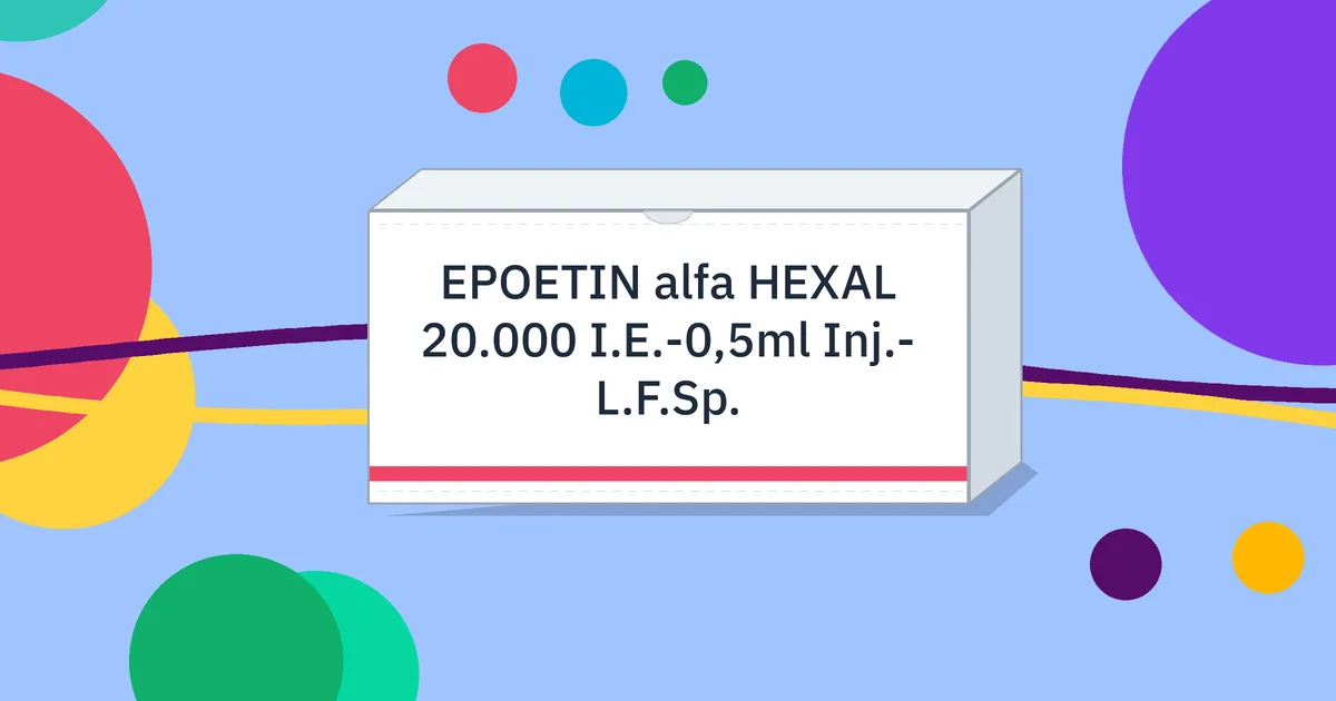 Symbolbild: Packung mit der Aufschrift EPOETIN alfa HEXAL 20.000 I.E.-0,5ml Inj.-L.F.Sp. (PZN 00584998) – Verfügbarkeit und Bezug in Apotheken in Frankfurt am Main