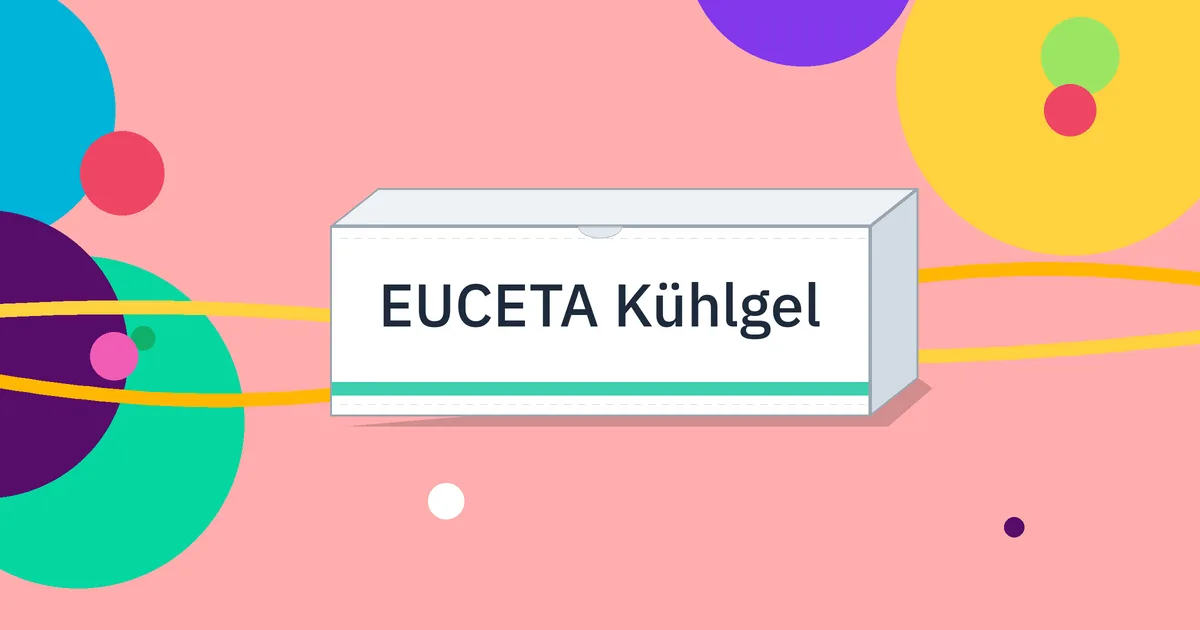 Symbolbild: Packung mit der Aufschrift EUCETA Kühlgel (PZN 02239283) – Verfügbarkeit und Bezug in Apotheken in Frankfurt am Main
