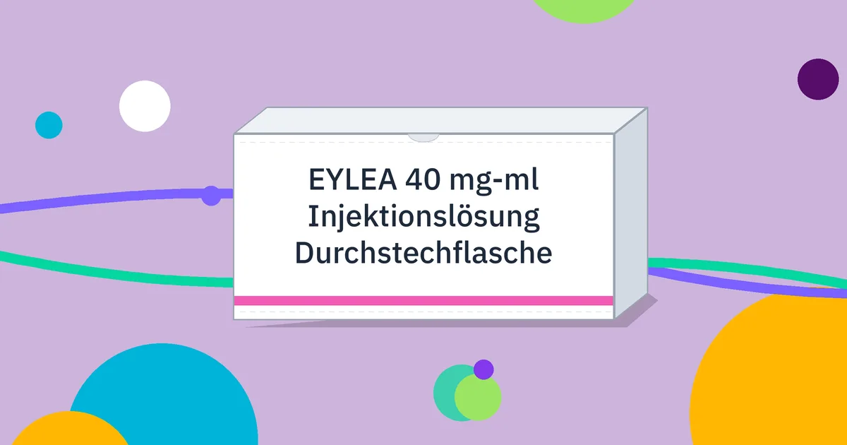 Symbolbild: Packung mit der Aufschrift EYLEA 40 mg-ml Injektionslösung Durchstechflasche (PZN 10780973) – Verfügbarkeit und Bezug in Apotheken in Frankfurt am Main