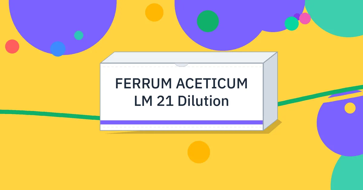 Symbolbild: Packung mit der Aufschrift FERRUM ACETICUM LM 21 Dilution (PZN 13488434) – Verfügbarkeit und Bezug in Apotheken in Frankfurt am Main
