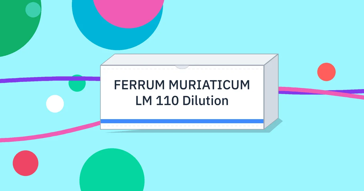 Symbolbild: Packung mit der Aufschrift FERRUM MURIATICUM LM 110 Dilution (PZN 12851045) – Verfügbarkeit und Bezug in Apotheken in Frankfurt am Main