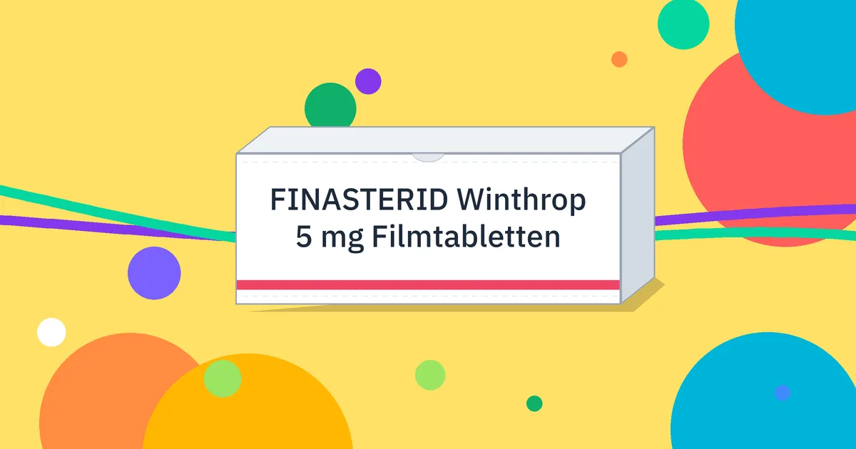Symbolbild: Packung mit der Aufschrift FINASTERID Winthrop 5 mg Filmtabletten (PZN 18031277) – Verfügbarkeit und Bezug in Apotheken in Frankfurt am Main