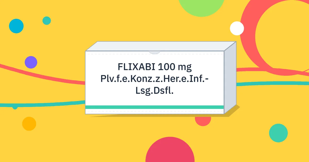 Symbolbild: Packung mit der Aufschrift FLIXABI 100 mg Plv.f.e.Konz.z.Her.e.Inf.-Lsg.Dsfl. (PZN 16914475) – Verfügbarkeit und Bezug in Apotheken in Frankfurt am Main