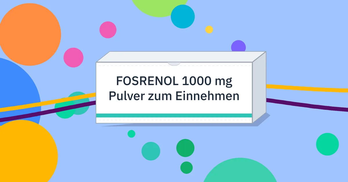 Symbolbild: Packung mit der Aufschrift FOSRENOL 1000 mg Pulver zum Einnehmen (PZN 09702399) – Verfügbarkeit und Bezug in Apotheken in Frankfurt am Main