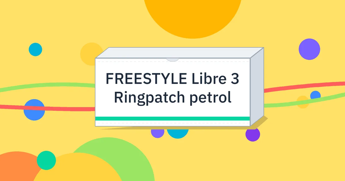 Symbolbild: Packung mit der Aufschrift FREESTYLE Libre 3 Ringpatch petrol (PZN 19864944) – Verfügbarkeit und Bezug in Apotheken in Frankfurt am Main