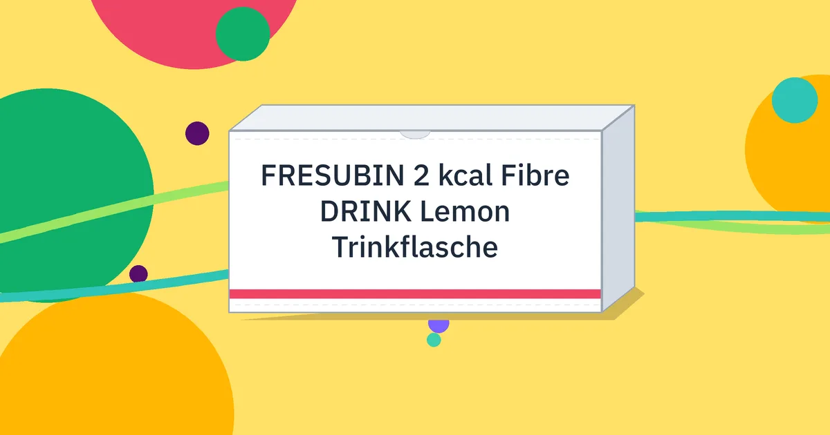 Symbolbild: Packung mit der Aufschrift FRESUBIN 2 kcal Fibre DRINK Lemon Trinkflasche (PZN 19750353) – Verfügbarkeit und Bezug in Apotheken in Frankfurt am Main