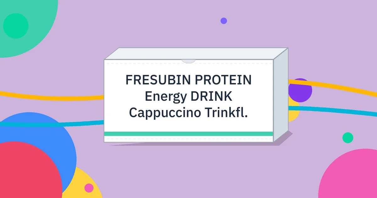 Symbolbild: Packung mit der Aufschrift FRESUBIN PROTEIN Energy DRINK Cappuccino Trinkfl. (PZN 20192088) – Verfügbarkeit und Bezug in Apotheken in Frankfurt am Main