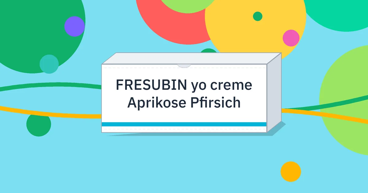 Symbolbild: Packung mit der Aufschrift FRESUBIN yo creme Aprikose Pfirsich (PZN 11591168) – Verfügbarkeit und Bezug in Apotheken in Frankfurt am Main