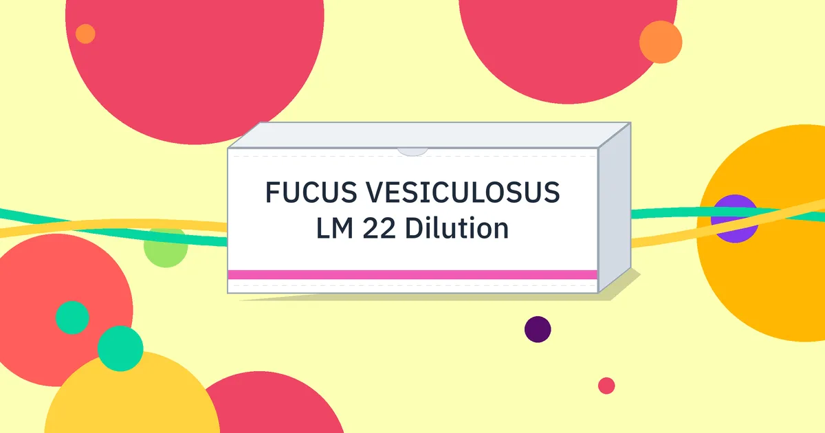 Symbolbild: Packung mit der Aufschrift FUCUS VESICULOSUS LM 22 Dilution (PZN 13493085) – Verfügbarkeit und Bezug in Apotheken in Frankfurt am Main