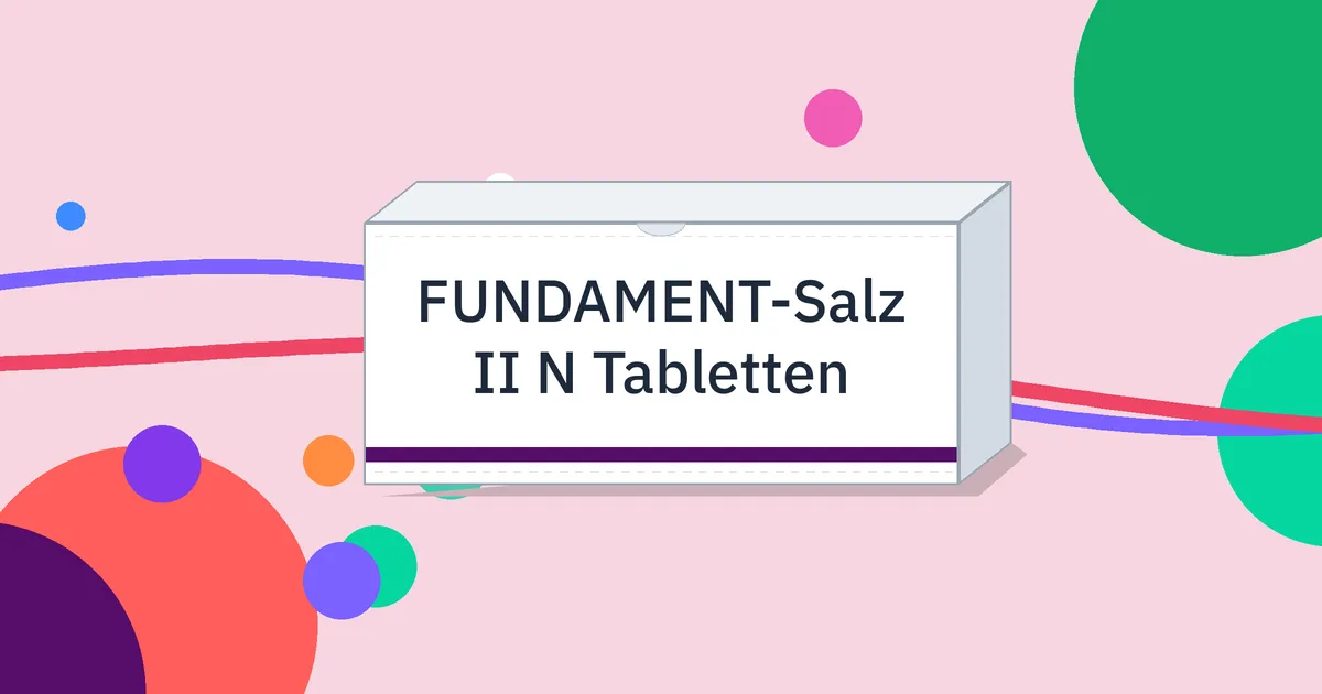 Symbolbild: Packung mit der Aufschrift FUNDAMENT-Salz II N Tabletten (PZN 01026757) – Verfügbarkeit und Bezug in Apotheken in Frankfurt am Main