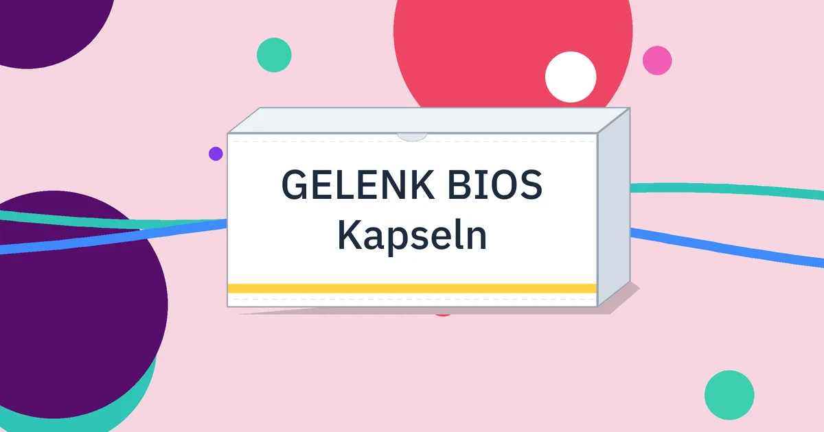 Symbolbild: Packung mit der Aufschrift GELENK BIOS Kapseln (PZN 00966866) – Verfügbarkeit und Bezug in Apotheken in Frankfurt am Main