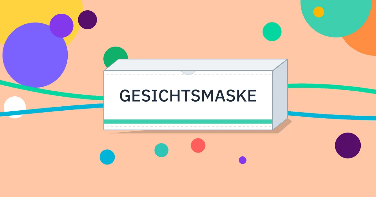 Symbolbild: Packung mit der Aufschrift GESICHTSMASKE (PZN 19343079) – Verfügbarkeit und Bezug in Apotheken in Frankfurt am Main