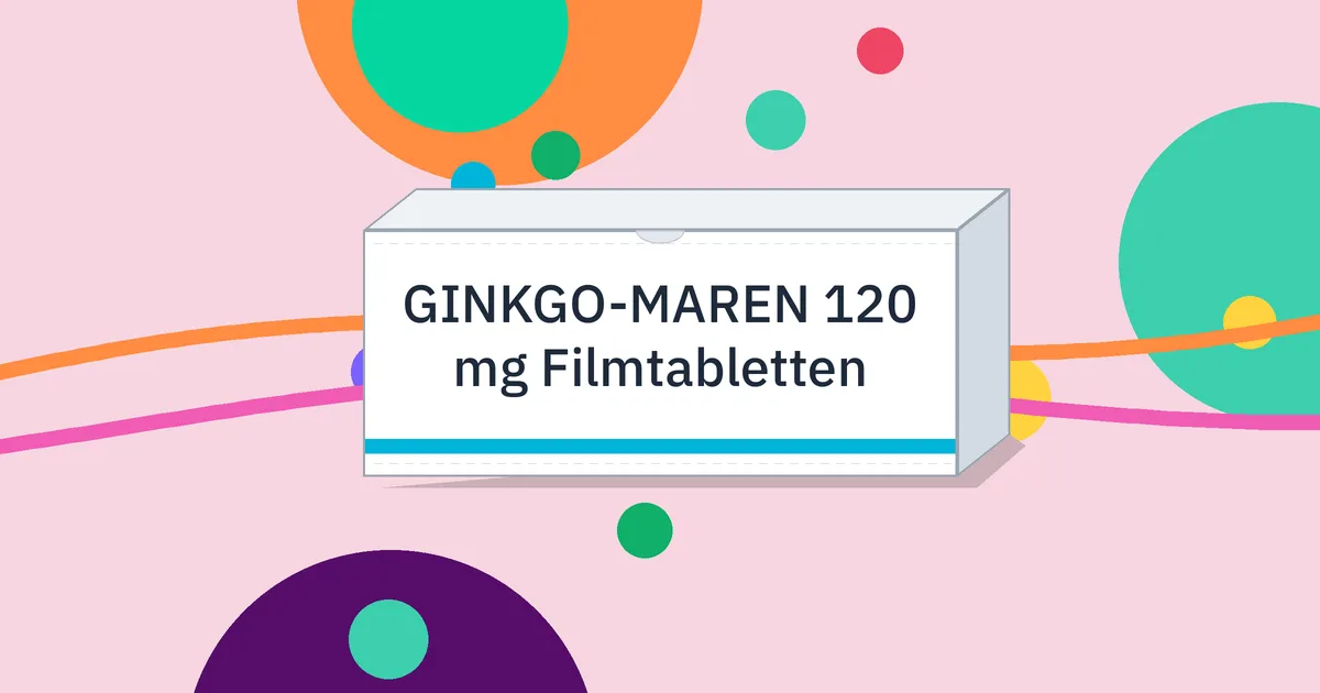 Symbolbild: Packung mit der Aufschrift GINKGO-MAREN 120 mg Filmtabletten (PZN 09206654) – Verfügbarkeit und Bezug in Apotheken in Frankfurt am Main