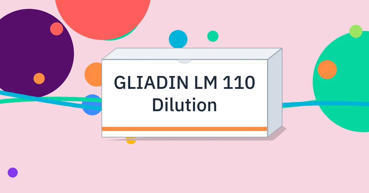 Symbolbild: Packung mit der Aufschrift GLIADIN LM 110 Dilution (PZN 13544500) – Verfügbarkeit und Bezug in Apotheken in Frankfurt am Main