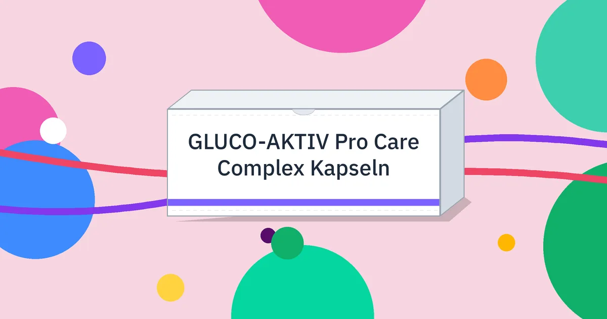 Symbolbild: Packung mit der Aufschrift GLUCO-AKTIV Pro Care Complex Kapseln (PZN 19378853) – Verfügbarkeit und Bezug in Apotheken in Frankfurt am Main