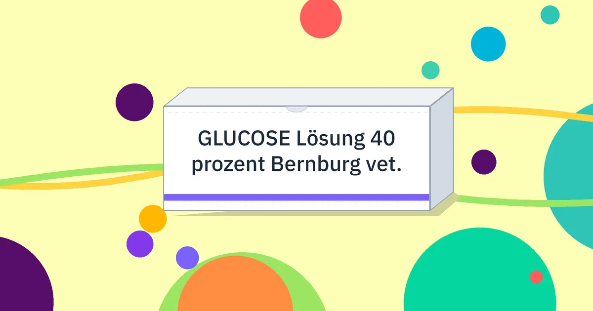 Symbolbild: Packung mit der Aufschrift GLUCOSE Lösung 40 prozent Bernburg vet. (PZN 04721280) – Verfügbarkeit und Bezug in Apotheken in Frankfurt am Main