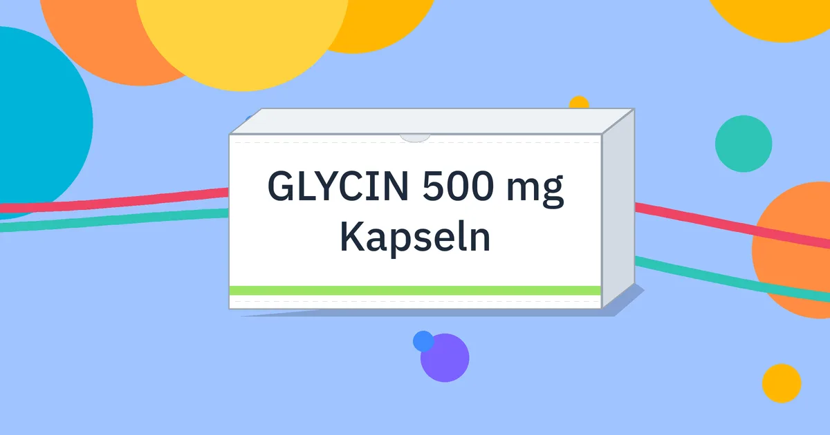 Symbolbild: Packung mit der Aufschrift GLYCIN 500 mg Kapseln (PZN 13835120) – Verfügbarkeit und Bezug in Apotheken in Frankfurt am Main