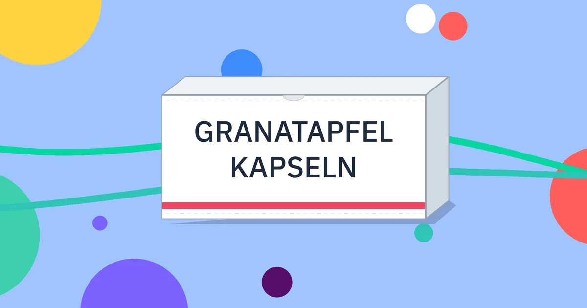 Symbolbild: Packung mit der Aufschrift GRANATAPFEL KAPSELN (PZN 00583473) – Verfügbarkeit und Bezug in Apotheken in Frankfurt am Main
