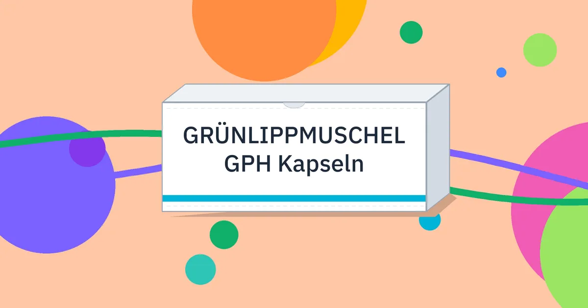 Symbolbild: Packung mit der Aufschrift GRÜNLIPPMUSCHEL GPH Kapseln (PZN 09786373) – Verfügbarkeit und Bezug in Apotheken in Frankfurt am Main