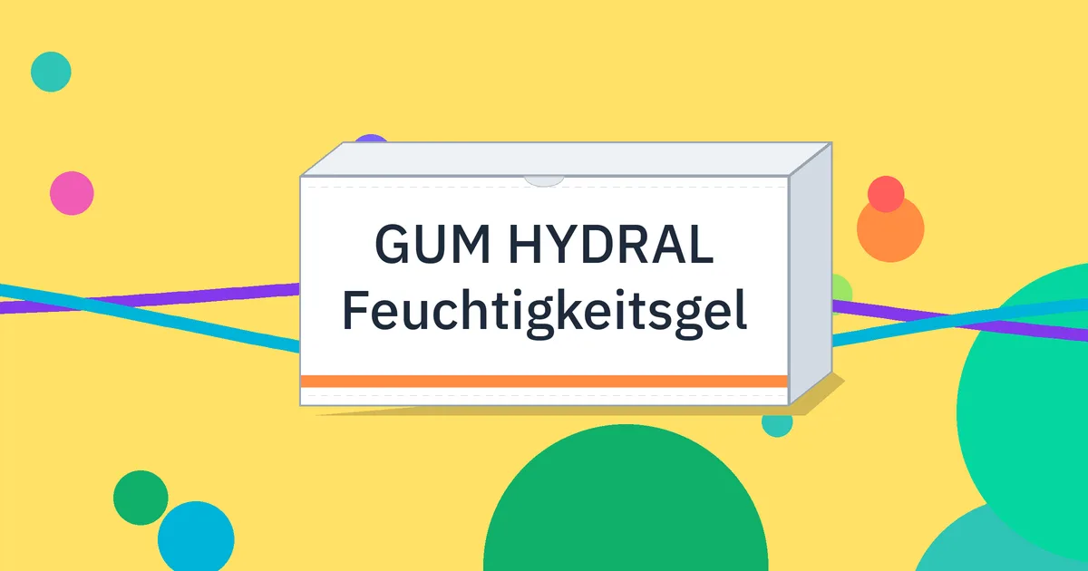 Symbolbild: Packung mit der Aufschrift GUM HYDRAL Feuchtigkeitsgel (PZN 10311511) – Verfügbarkeit und Bezug in Apotheken in Frankfurt am Main