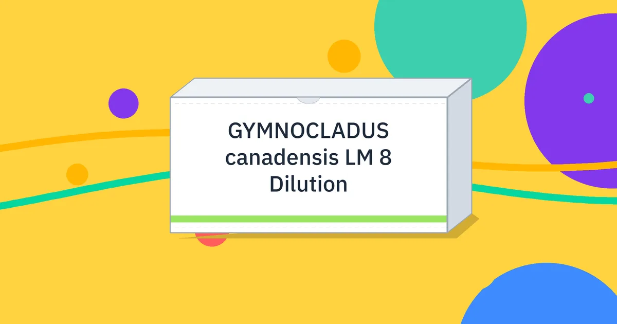 Symbolbild: Packung mit der Aufschrift GYMNOCLADUS canadensis LM 8 Dilution (PZN 13548828) – Verfügbarkeit und Bezug in Apotheken in Frankfurt am Main