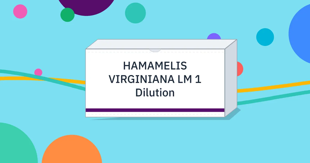 Symbolbild: Packung mit der Aufschrift HAMAMELIS VIRGINIANA LM 1 Dilution (PZN 12884300) – Verfügbarkeit und Bezug in Apotheken in Frankfurt am Main
