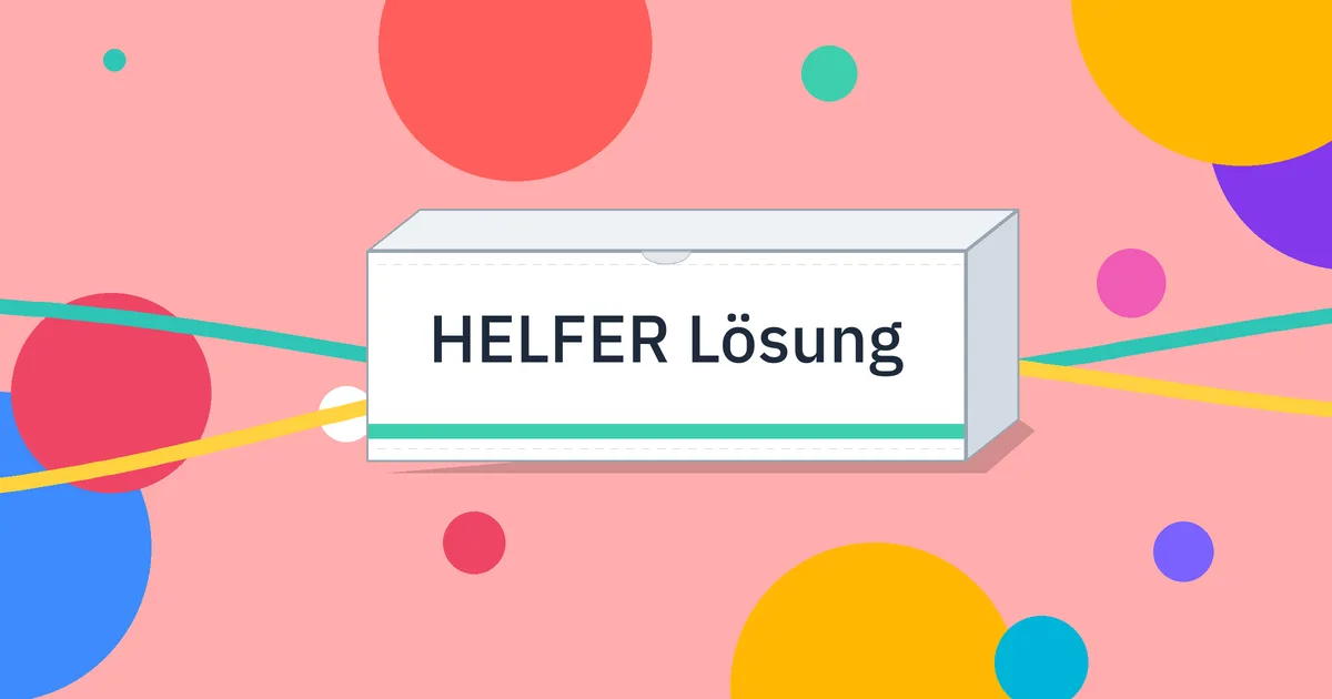 Symbolbild: Packung mit der Aufschrift HELFER Lösung (PZN 04891450) – Verfügbarkeit und Bezug in Apotheken in Frankfurt am Main