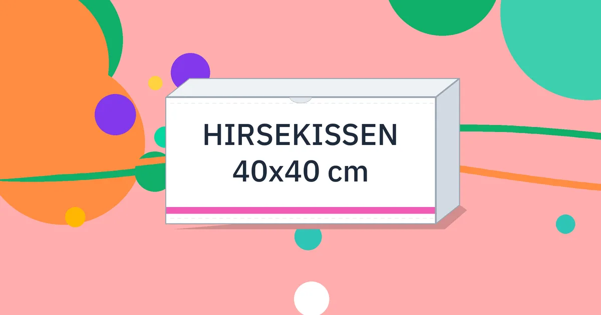 Symbolbild: Packung mit der Aufschrift HIRSEKISSEN 40x40 cm (PZN 08610962) – Verfügbarkeit und Bezug in Apotheken in Frankfurt am Main