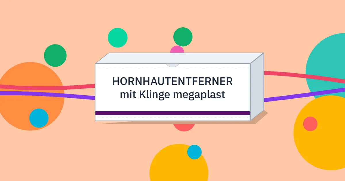 Symbolbild: Packung mit der Aufschrift HORNHAUTENTFERNER mit Klinge megaplast (PZN 16500880) – Verfügbarkeit und Bezug in Apotheken in Frankfurt am Main