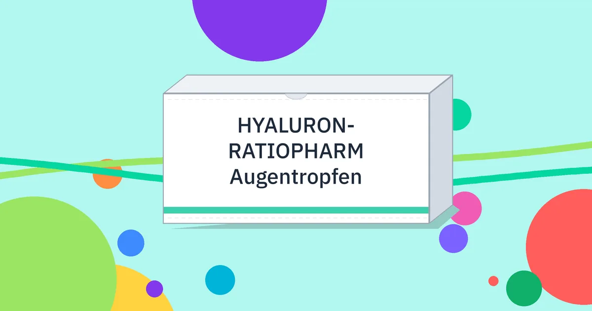 Symbolbild: Packung mit der Aufschrift HYALURON-RATIOPHARM Augentropfen (PZN 10810214) – Verfügbarkeit und Bezug in Apotheken in Frankfurt am Main
