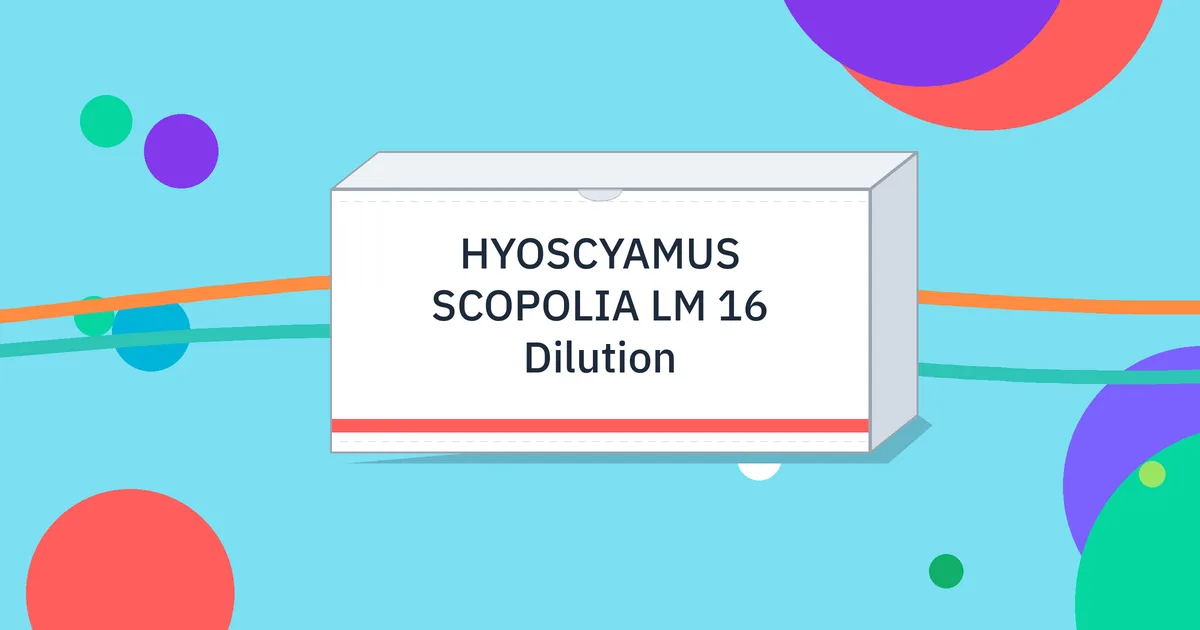 Symbolbild: Packung mit der Aufschrift HYOSCYAMUS SCOPOLIA LM 16 Dilution (PZN 13557738) – Verfügbarkeit und Bezug in Apotheken in Frankfurt am Main