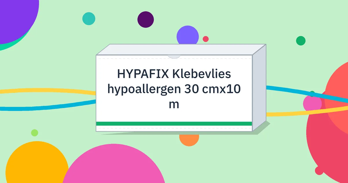 Symbolbild: Packung mit der Aufschrift HYPAFIX Klebevlies hypoallergen 30 cmx10 m (PZN 19215186) – Verfügbarkeit und Bezug in Apotheken in Frankfurt am Main