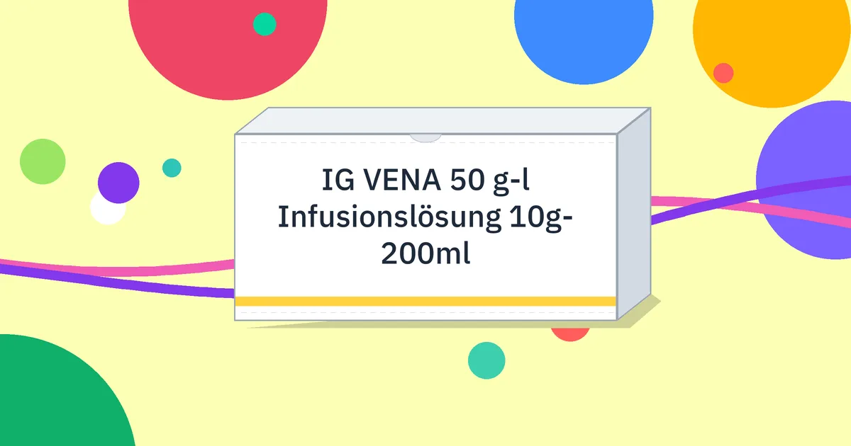 Symbolbild: Packung mit der Aufschrift IG VENA 50 g-l Infusionslösung 10g-200ml (PZN 19196891) – Verfügbarkeit und Bezug in Apotheken in Frankfurt am Main