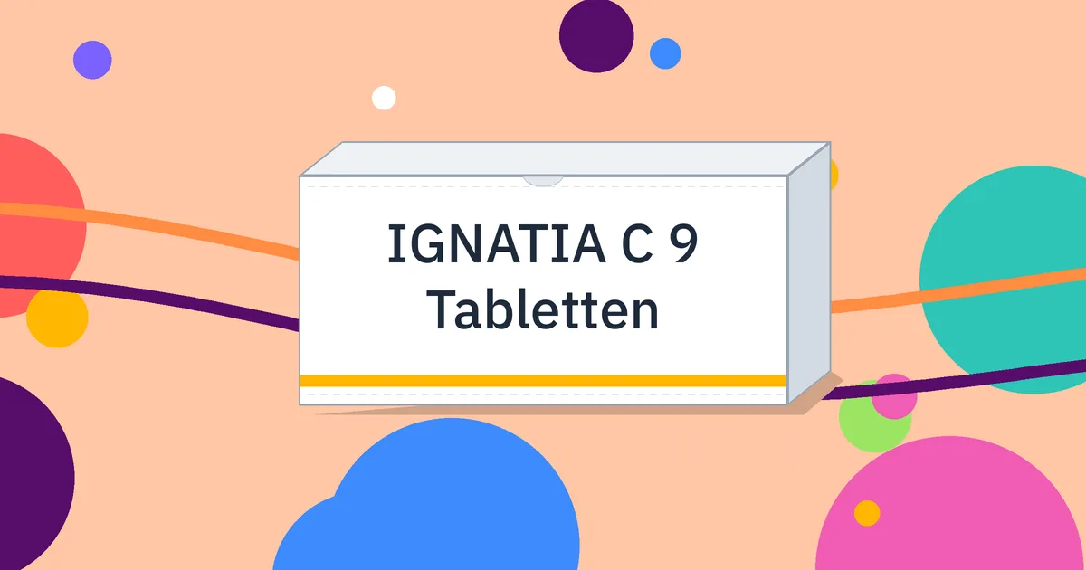 Symbolbild: Packung mit der Aufschrift IGNATIA C 9 Tabletten (PZN 07170366) – Verfügbarkeit und Bezug in Apotheken in Frankfurt am Main