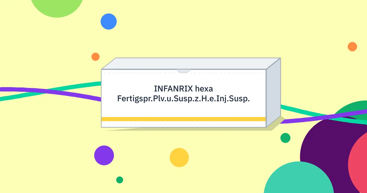 Symbolbild: Packung mit der Aufschrift INFANRIX hexa Fertigspr.Plv.u.Susp.z.H.e.Inj.Susp. (PZN 10313740) – Verfügbarkeit und Bezug in Apotheken in Frankfurt am Main