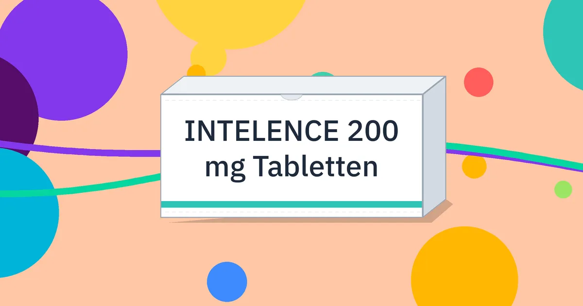 Symbolbild: Packung mit der Aufschrift INTELENCE 200 mg Tabletten (PZN 08894758) – Verfügbarkeit und Bezug in Apotheken in Frankfurt am Main
