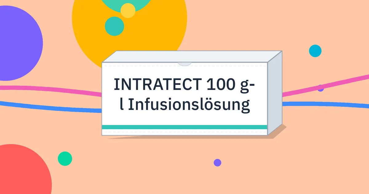 Symbolbild: Packung mit der Aufschrift INTRATECT 100 g-l Infusionslösung (PZN 11171762) – Verfügbarkeit und Bezug in Apotheken in Frankfurt am Main