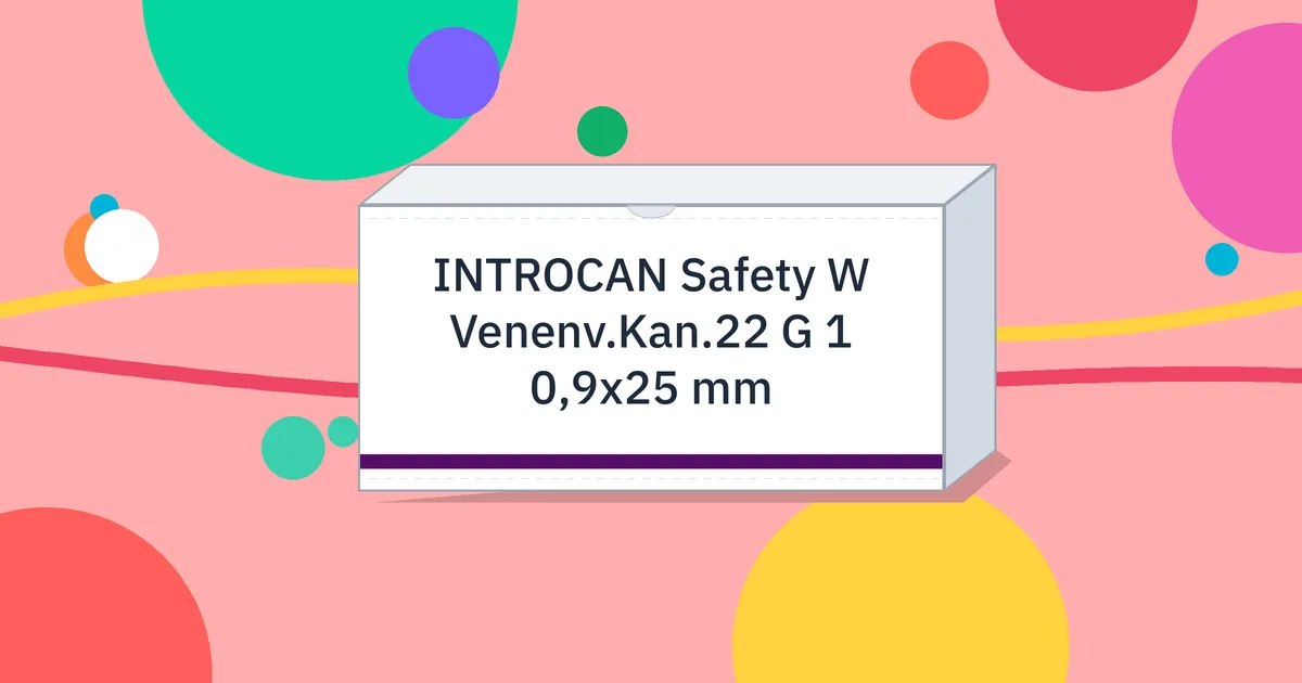 Symbolbild: Packung mit der Aufschrift INTROCAN Safety W Venenv.Kan.22 G 1 0,9x25 mm (PZN 19527023) – Verfügbarkeit und Bezug in Apotheken in Frankfurt am Main