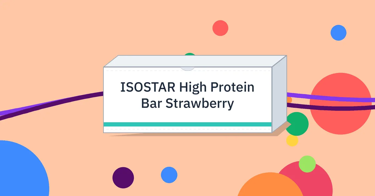 Symbolbild: Packung mit der Aufschrift ISOSTAR High Protein Bar Strawberry (PZN 19639650) – Verfügbarkeit und Bezug in Apotheken in Frankfurt am Main