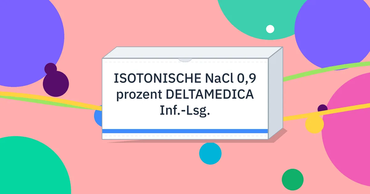 Symbolbild: Packung mit der Aufschrift ISOTONISCHE NaCl 0,9 prozent DELTAMEDICA Inf.-Lsg. (PZN 01021010) – Verfügbarkeit und Bezug in Apotheken in Frankfurt am Main