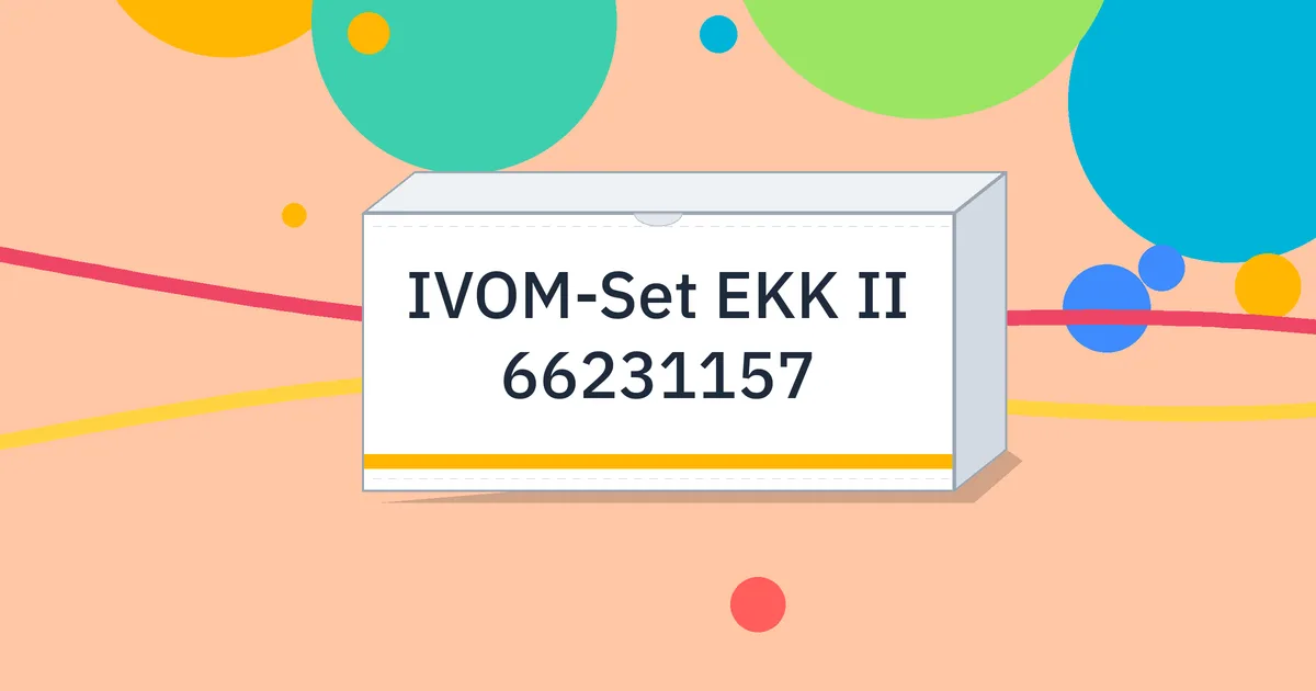 Symbolbild: Packung mit der Aufschrift IVOM-Set EKK II 66231157 (PZN 20207849) – Verfügbarkeit und Bezug in Apotheken in Frankfurt am Main