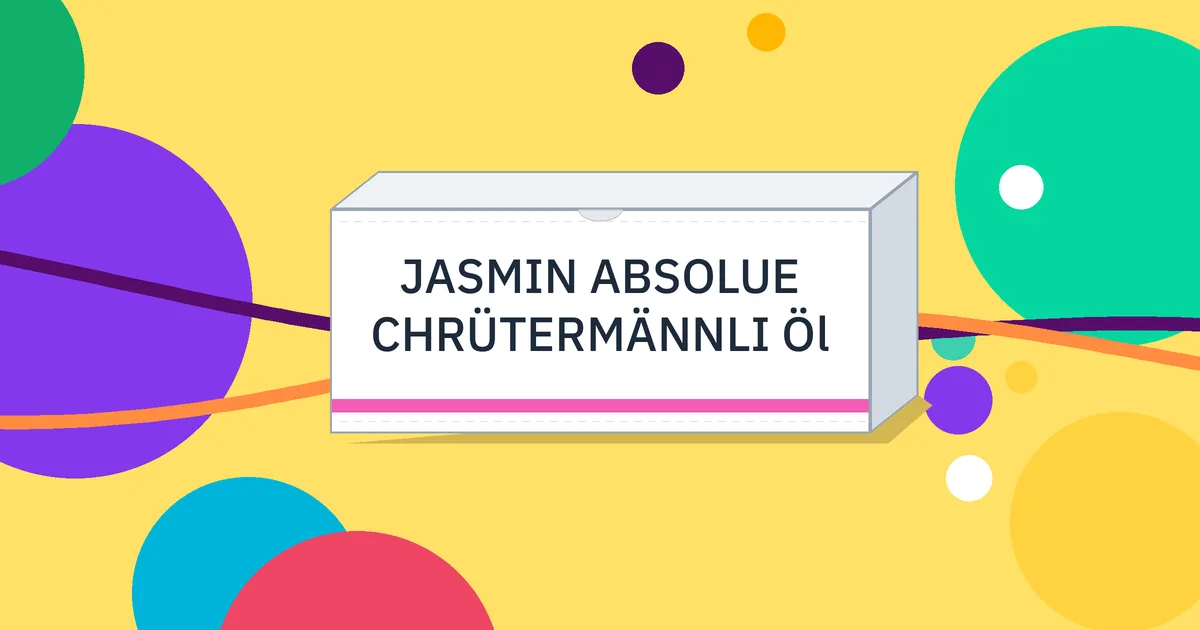Symbolbild: Packung mit der Aufschrift JASMIN ABSOLUE CHRÜTERMÄNNLI Öl (PZN 07196727) – Verfügbarkeit und Bezug in Apotheken in Frankfurt am Main