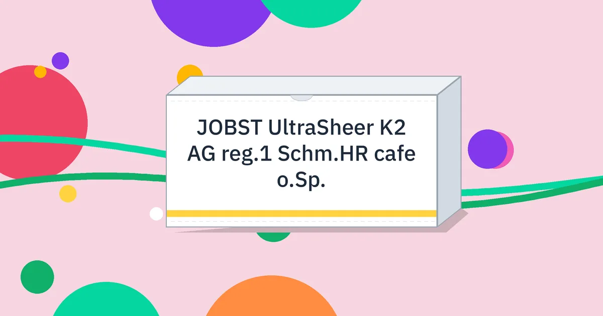Symbolbild: Packung mit der Aufschrift JOBST UltraSheer K2 AG reg.1 Schm.HR cafe o.Sp. (PZN 13146745) – Verfügbarkeit und Bezug in Apotheken in Frankfurt am Main