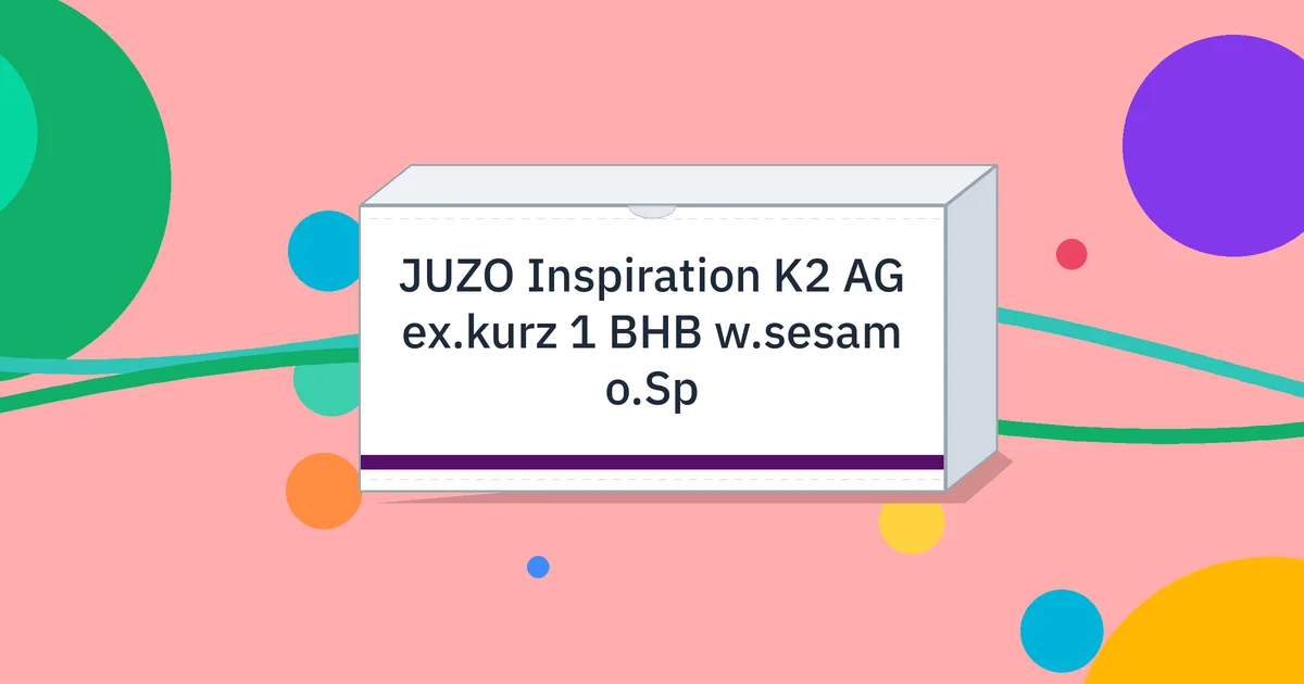 Symbolbild: Packung mit der Aufschrift JUZO Inspiration K2 AG ex.kurz 1 BHB w.sesam o.Sp (PZN 14851888) – Verfügbarkeit und Bezug in Apotheken in Frankfurt am Main