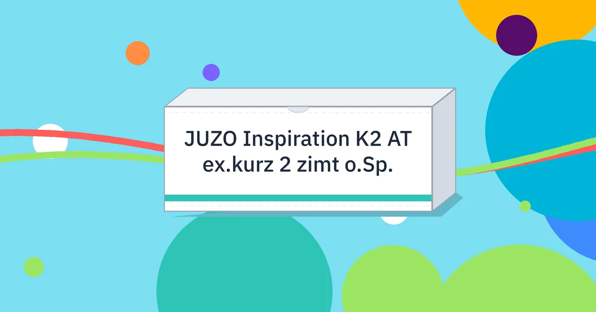 Symbolbild: Packung mit der Aufschrift JUZO Inspiration K2 AT ex.kurz 2 zimt o.Sp. (PZN 14932049) – Verfügbarkeit und Bezug in Apotheken in Frankfurt am Main