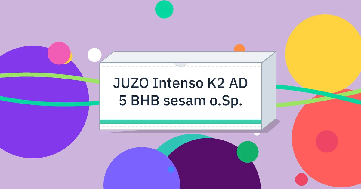 Symbolbild: Packung mit der Aufschrift JUZO Intenso K2 AD 5 BHB sesam o.Sp. (PZN 18623859) – Verfügbarkeit und Bezug in Apotheken in Frankfurt am Main
