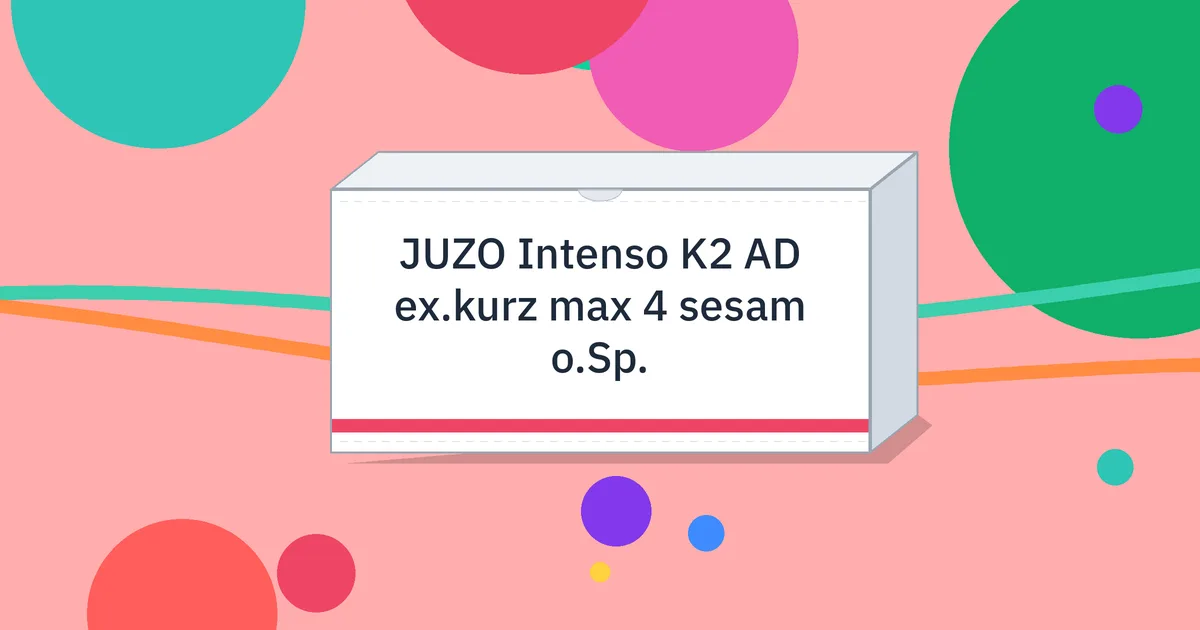Symbolbild: Packung mit der Aufschrift JUZO Intenso K2 AD ex.kurz max 4 sesam o.Sp. (PZN 18617451) – Verfügbarkeit und Bezug in Apotheken in Frankfurt am Main