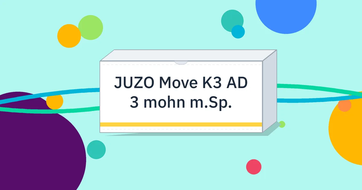 Symbolbild: Packung mit der Aufschrift JUZO Move K3 AD 3 mohn m.Sp. (PZN 18570554) – Verfügbarkeit und Bezug in Apotheken in Frankfurt am Main