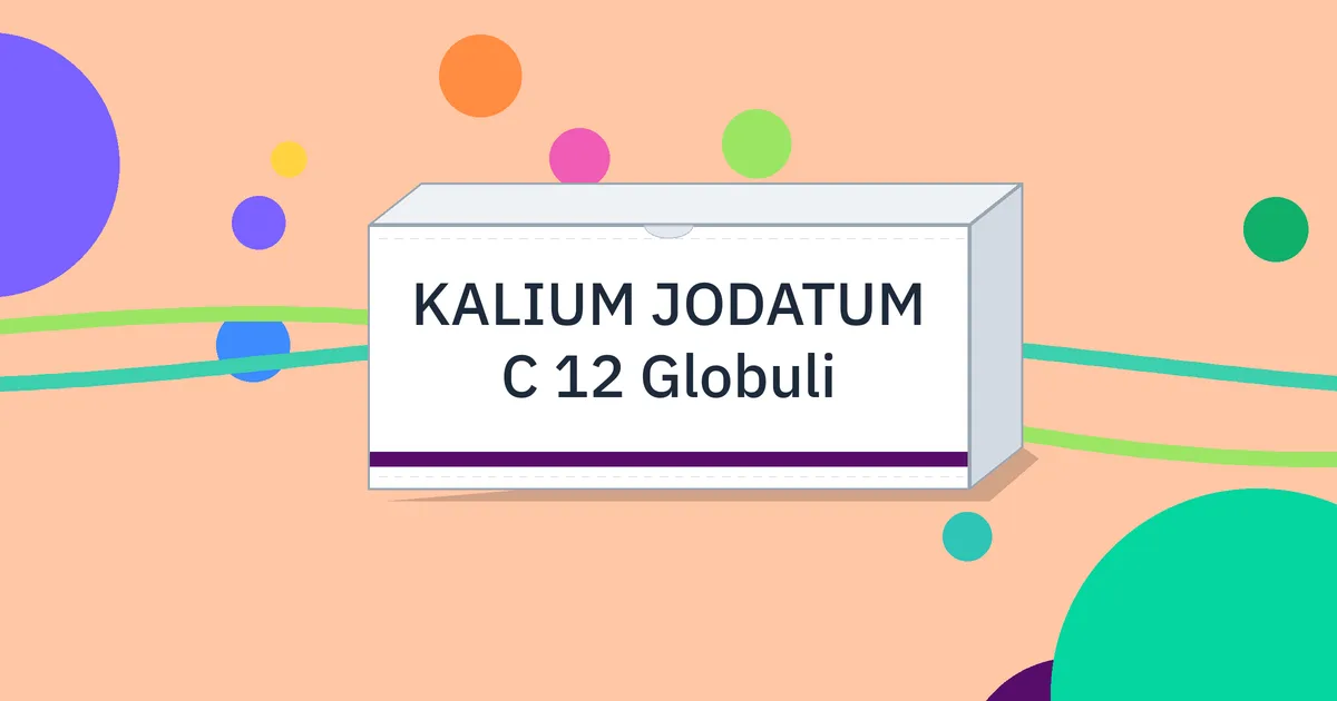 Symbolbild: Packung mit der Aufschrift KALIUM JODATUM C 12 Globuli (PZN 07595901) – Verfügbarkeit und Bezug in Apotheken in Frankfurt am Main