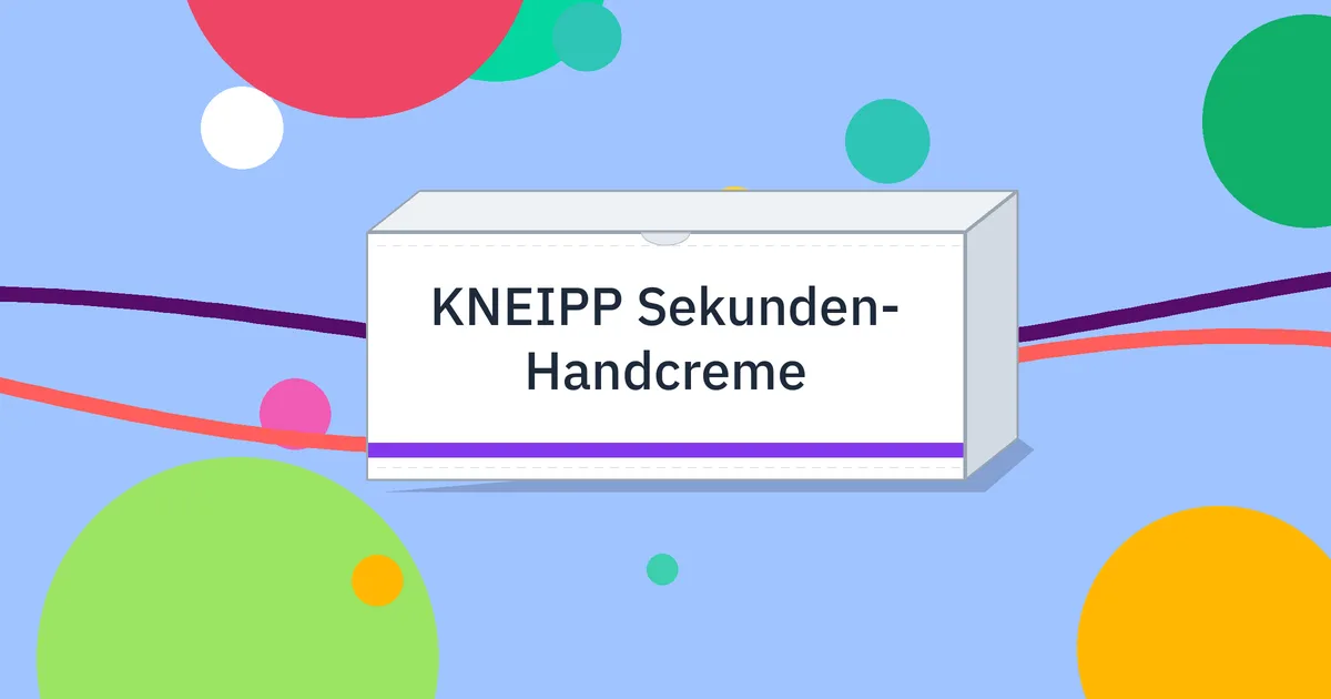 Symbolbild: Packung mit der Aufschrift KNEIPP Sekunden-Handcreme (PZN 11167571) – Verfügbarkeit und Bezug in Apotheken in Frankfurt am Main